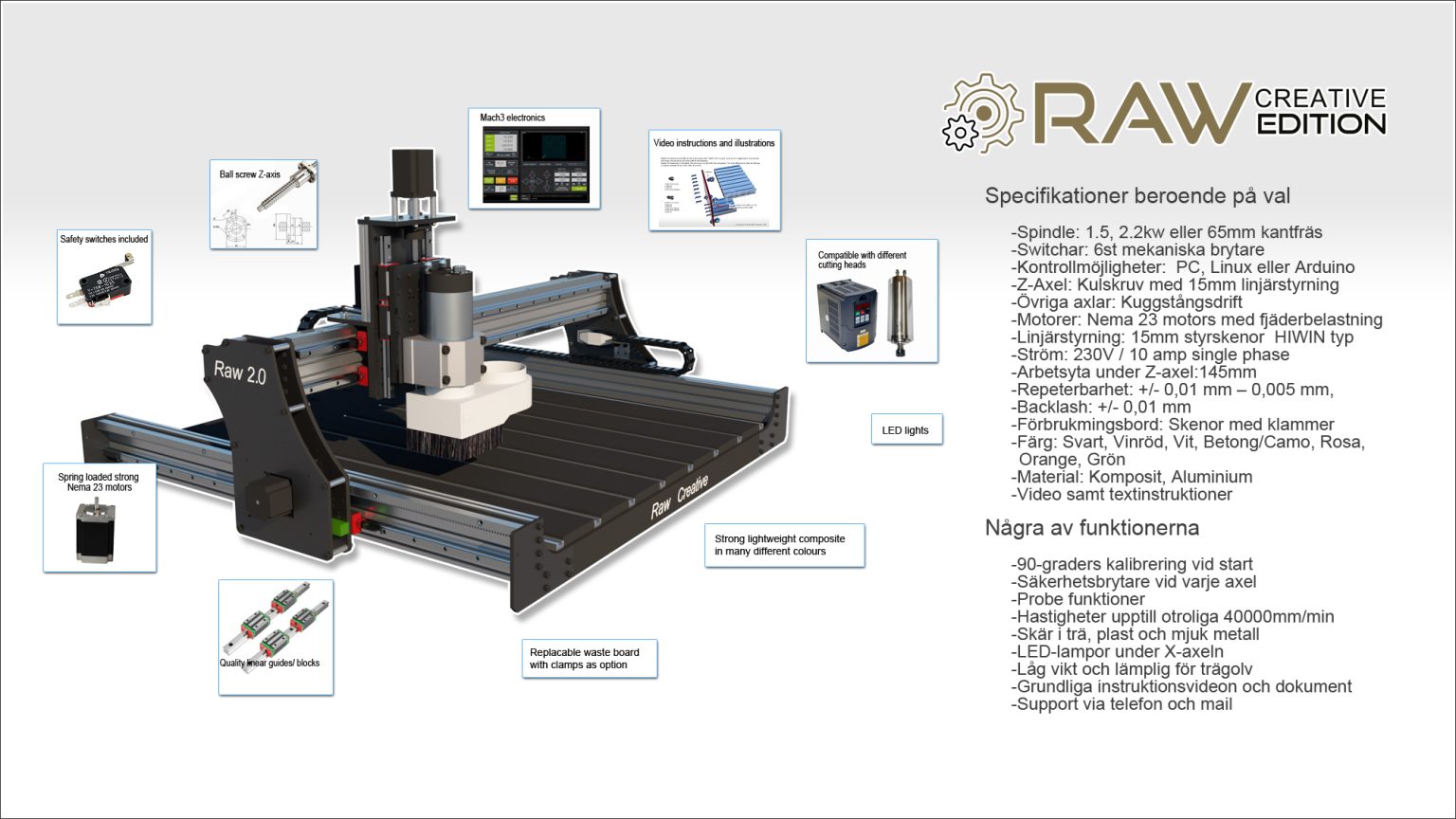 Raw Avantic, Creative Edition CNCmaskin Kit | CNC MaskinerCNC Maskiner